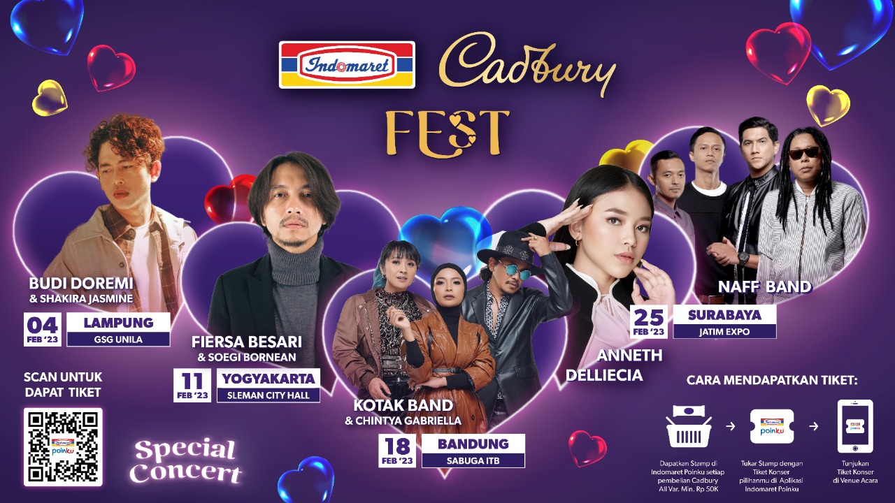 Saksikan Konser Cadbury Fest x Indomaret di 4 Kota Besar Indonesia ...